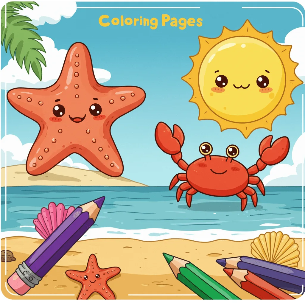 Beach Coloring Pages: 30+ Free Printable Sheets For Kids