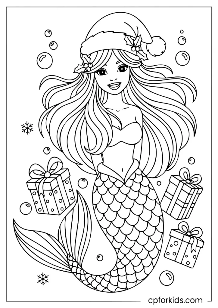 40 Magical Mermaid Coloring Pages (Free PDF Printables)