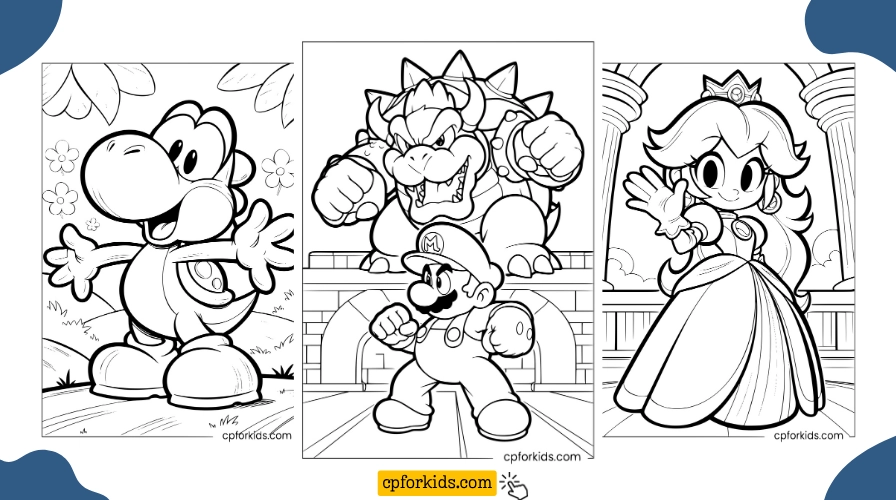 Super Mario Coloring Pages – 60 Free Printable PDFs