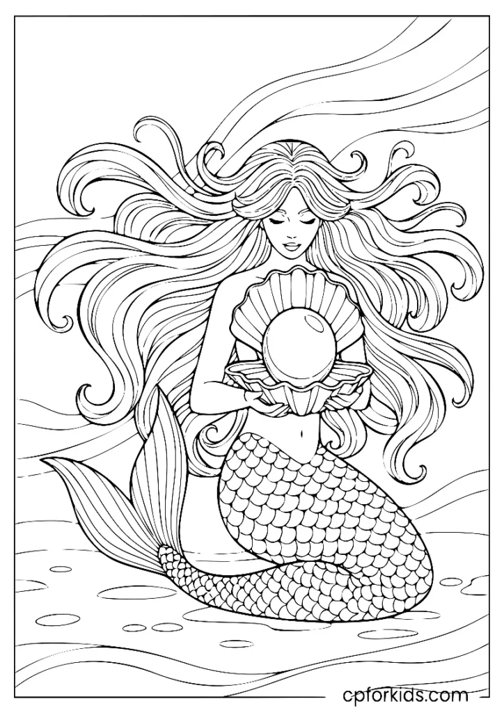 40 Magical Mermaid Coloring Pages (Free PDF Printables)