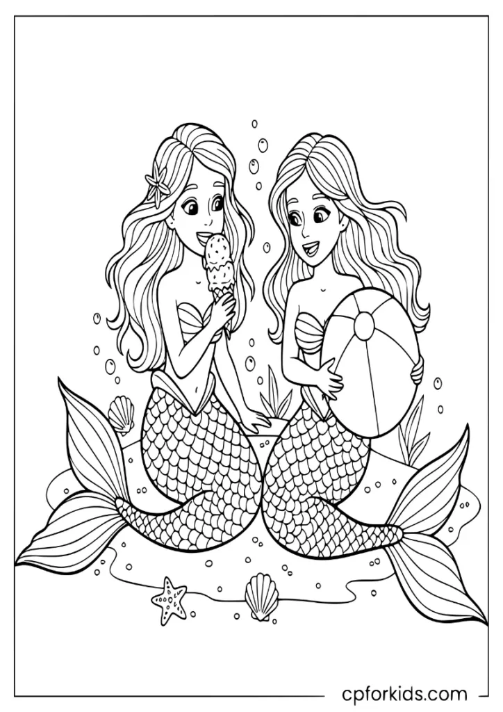 40 Magical Mermaid Coloring Pages (Free PDF Printables)