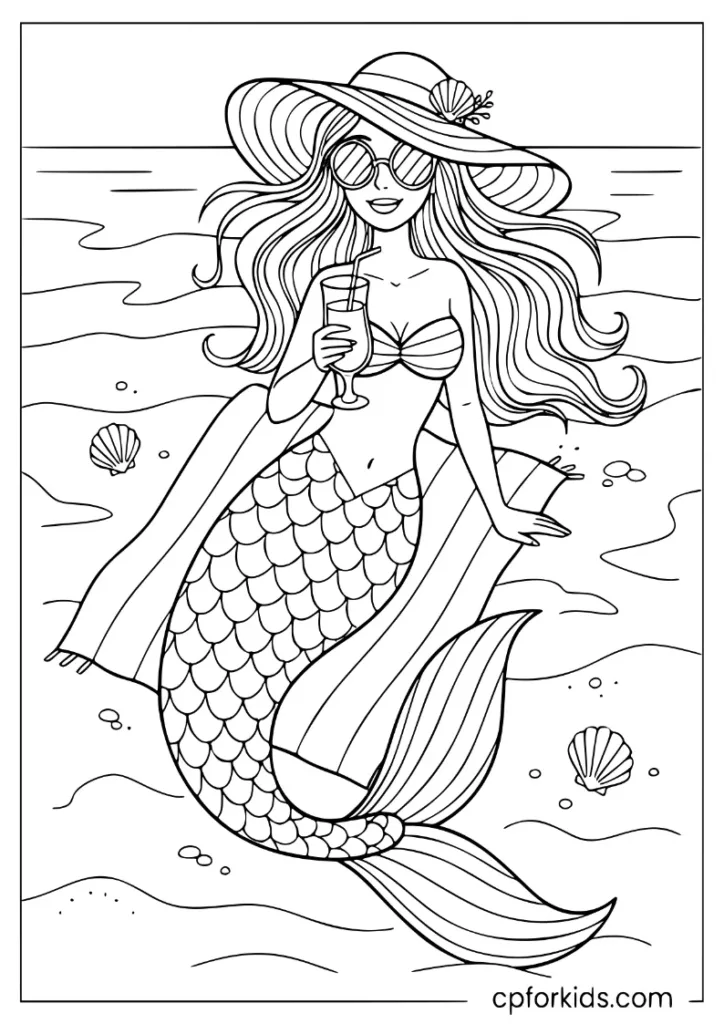 40 Magical Mermaid Coloring Pages (Free PDF Printables)