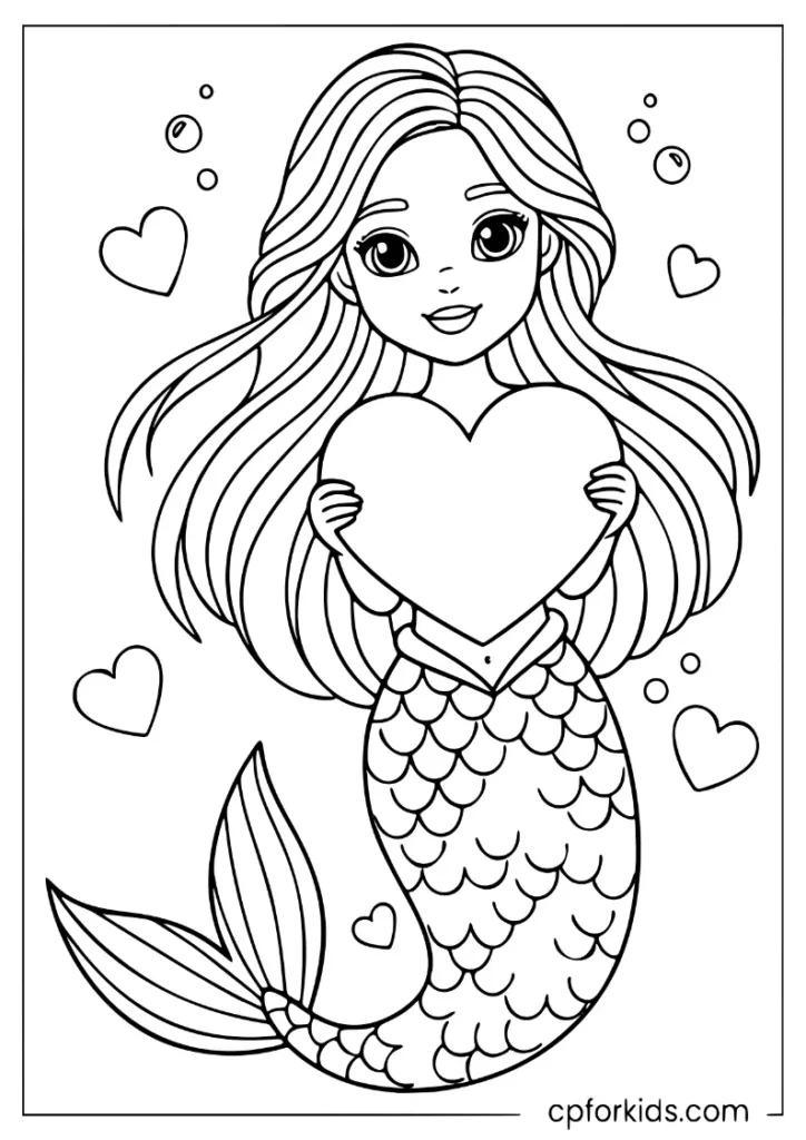 40 Magical Mermaid Coloring Pages (Free PDF Printables)